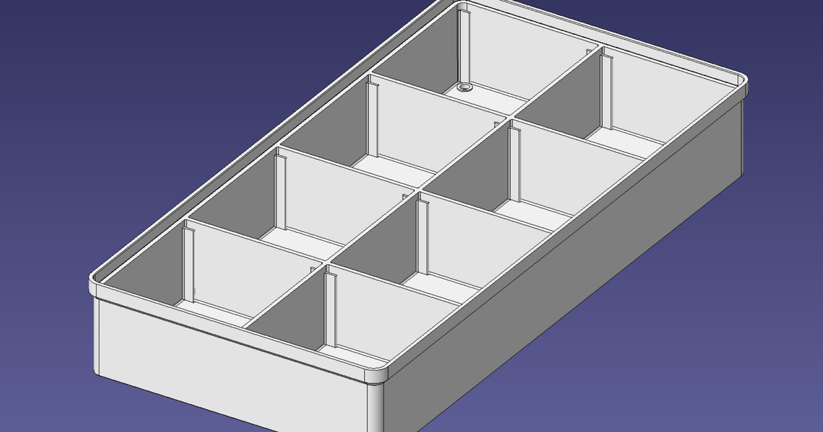 2x4 units, half height, 2x4 grid Stackable Insertbox w/ Label holder by ...