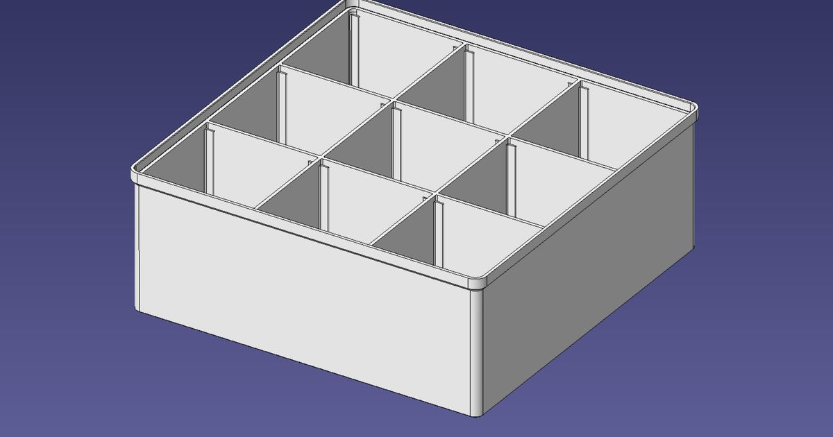 3x3 units, full height, 3x3 grid Stackable Insertbox w/ Label holder by ...