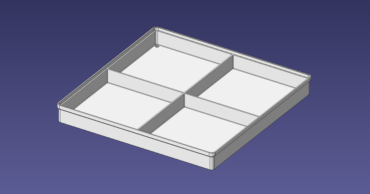 4x4 units, third height, 2x2 grid Stackable Insertbox by Bodo ...