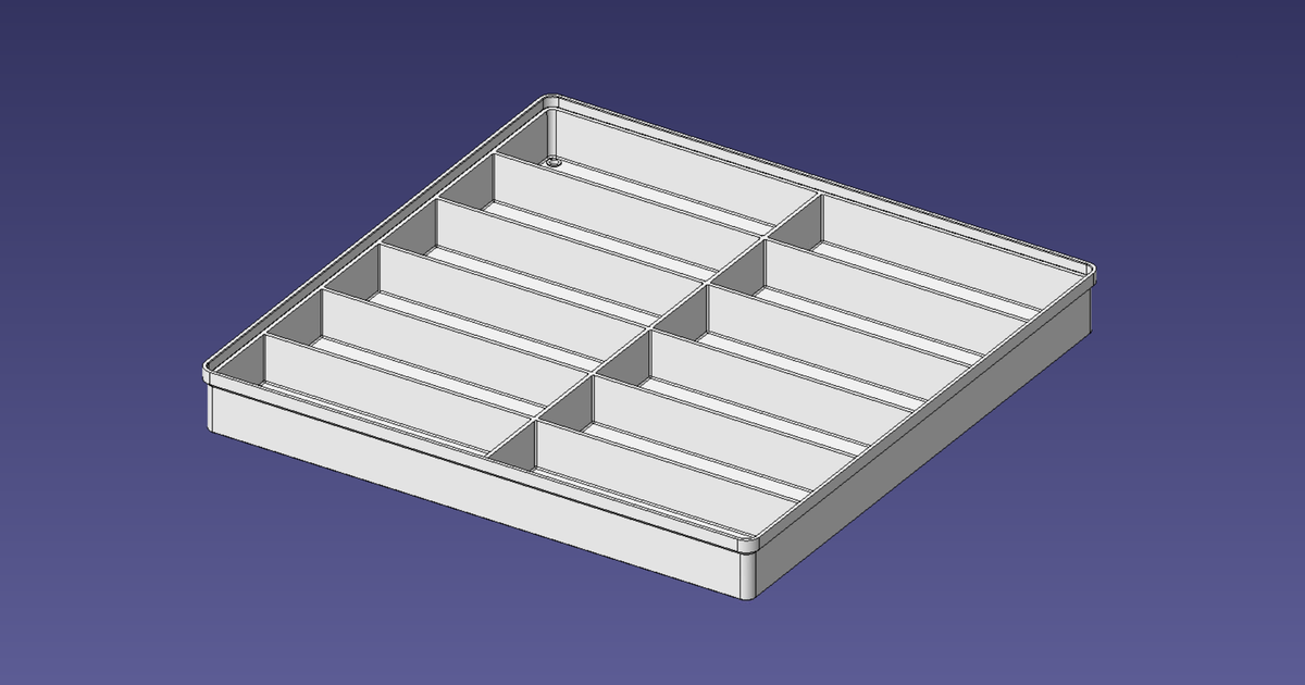 4x4 units, third height, 2x6 grid Stackable Insertbox by Bodo ...