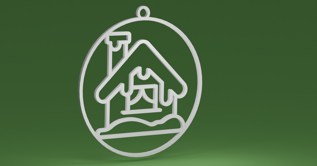 Cabin Christmas Tree Ornament By MaxT Download Free STL Model cabin-christmas-tree-ornament-by-maxt-download-free-stl-model