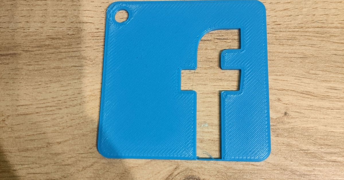 Facebook keychain by Womacka | Download free STL model | Printables.com