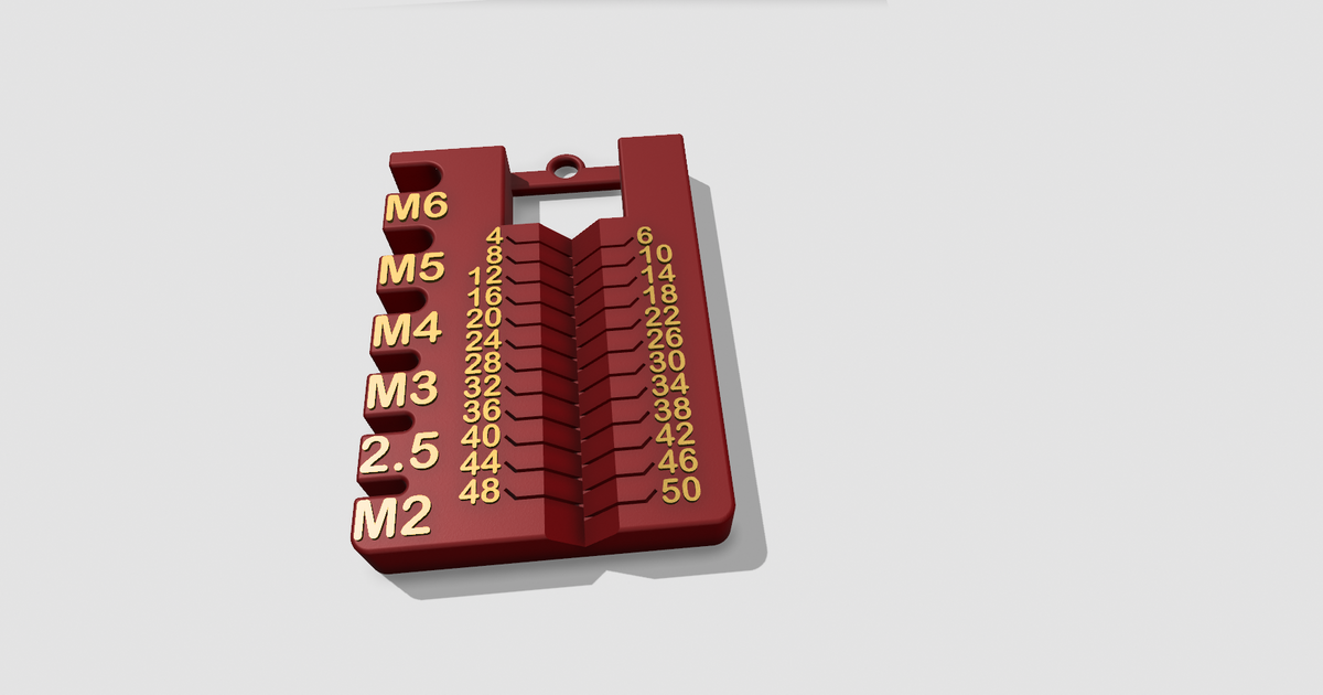 Rapid Metric Screw Measuring Tool M2-M6 by MasseyCreates | Download ...