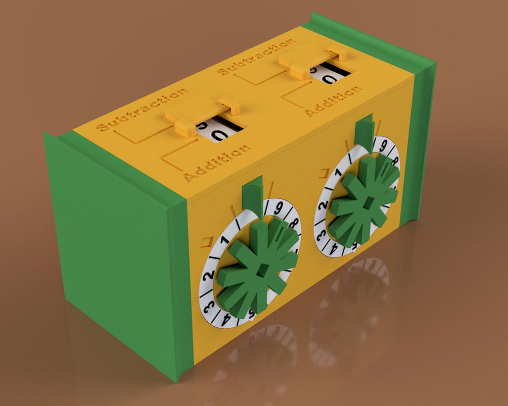 Mechanical calculator "Pascaline" (modular design) by Davide | Download ...