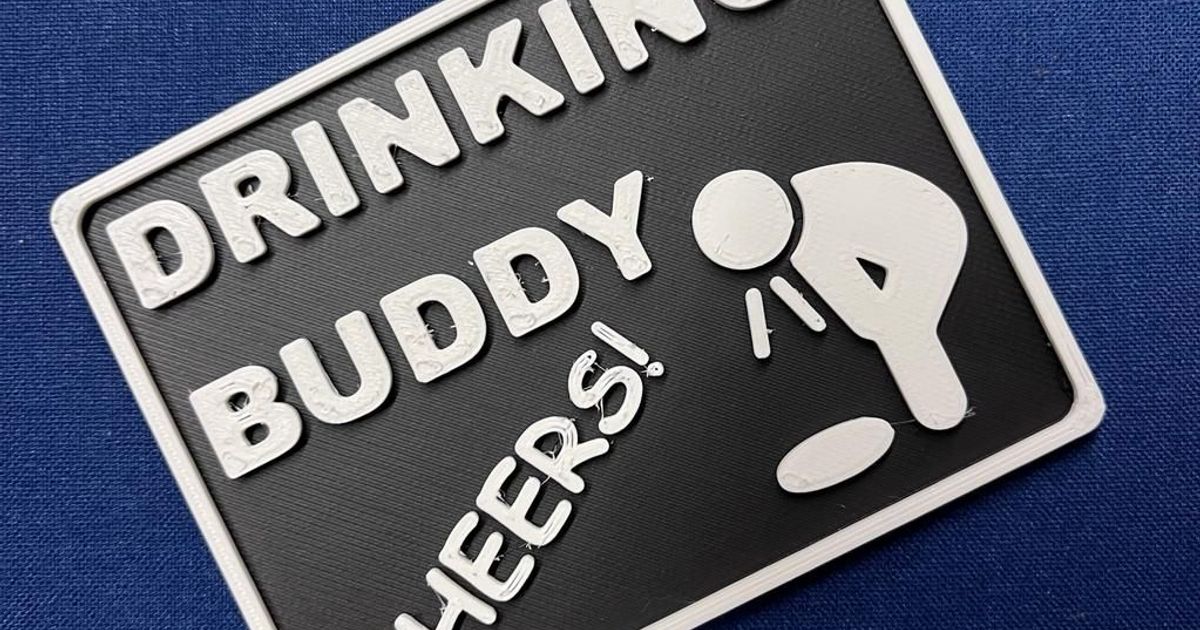 Drinking Buddy Badge by Giack_95 | Download free STL model | Printables.com