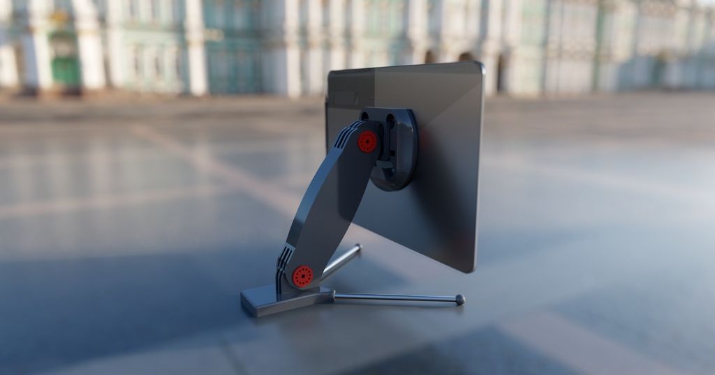 Quick swap adjustable monitor stand for 75mm vesa by BulletDrop ...