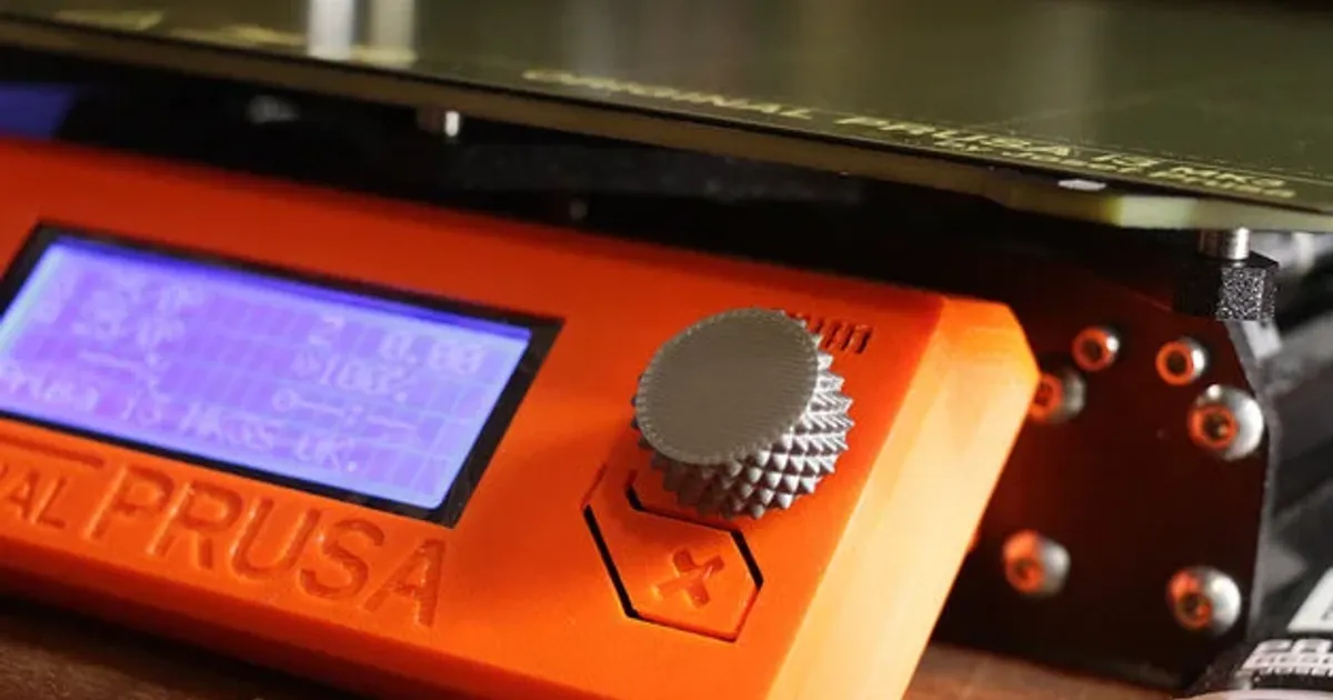 Prusa display control knob (knurled surface) by Pedja | Download free ...