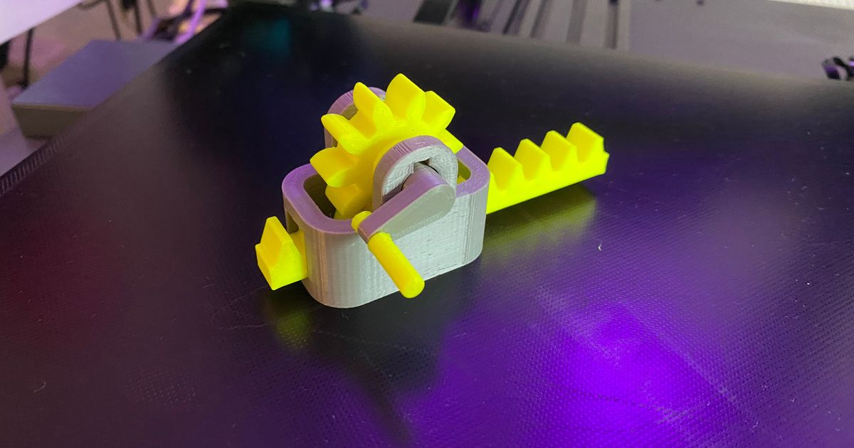 Rack And Pinion by Wietse | Download free STL model | Printables.com