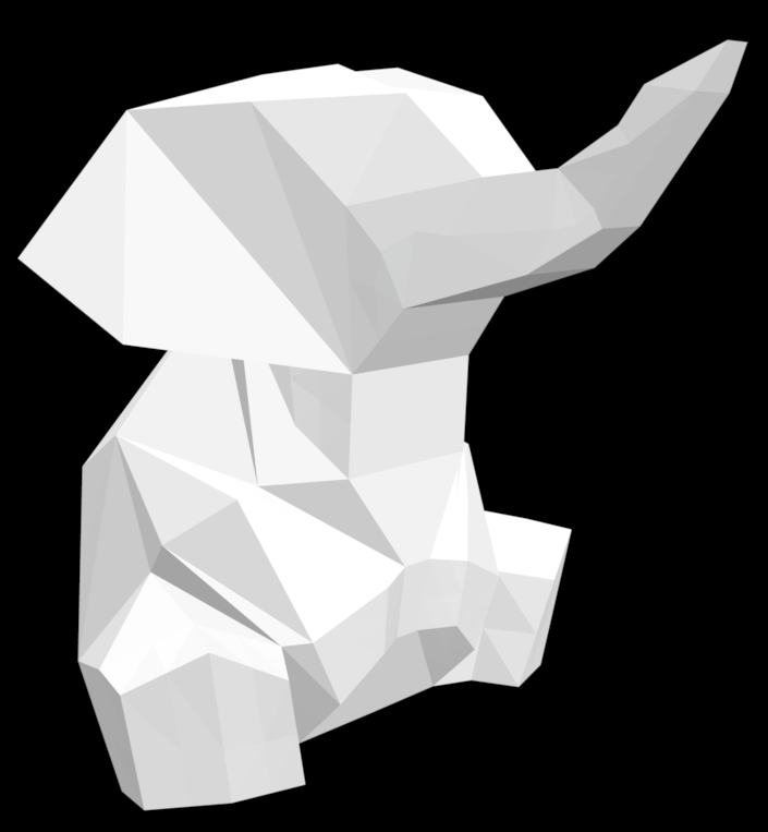 Low Poly Elephant trunk up by Licky Lauda | Download free STL model ...