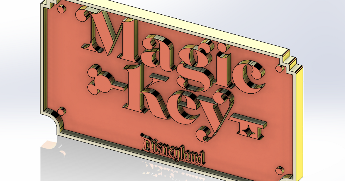 DISNEY MAGIC KEY TICKET by Eric Emerson | Download free STL model ...