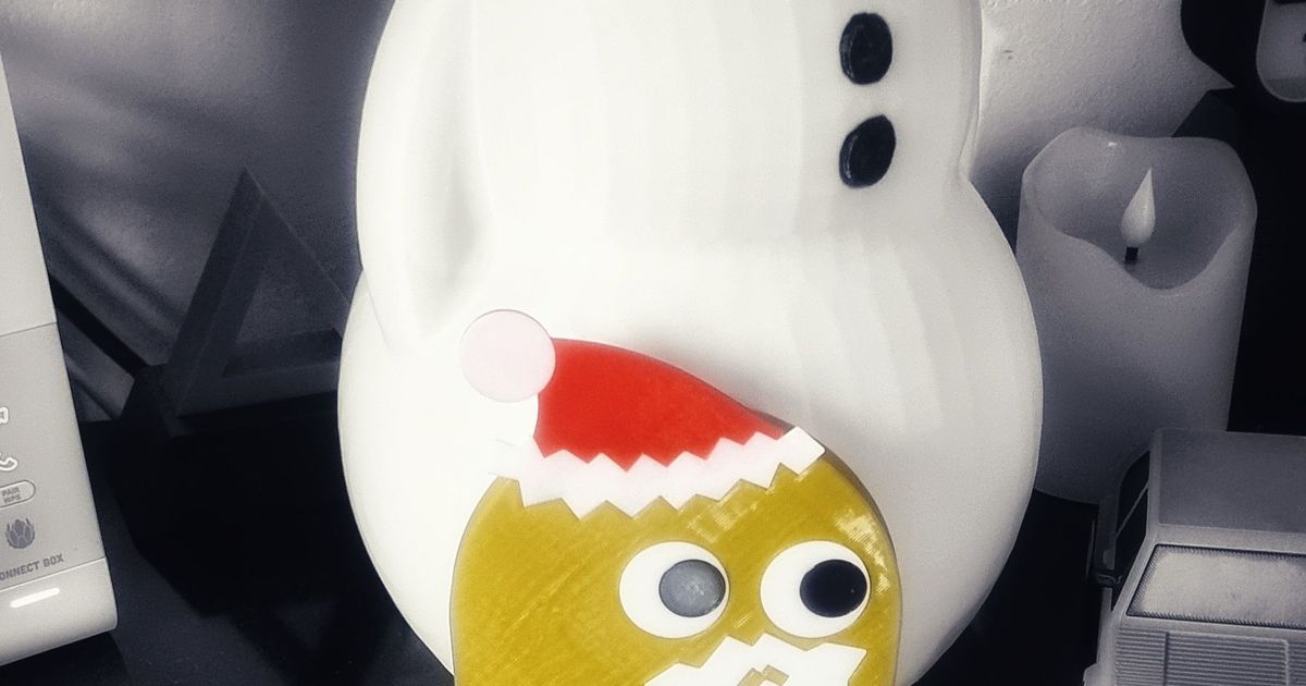 Pac Man Ghost Santa Style Xmas by Quattrox | Download free STL model ...