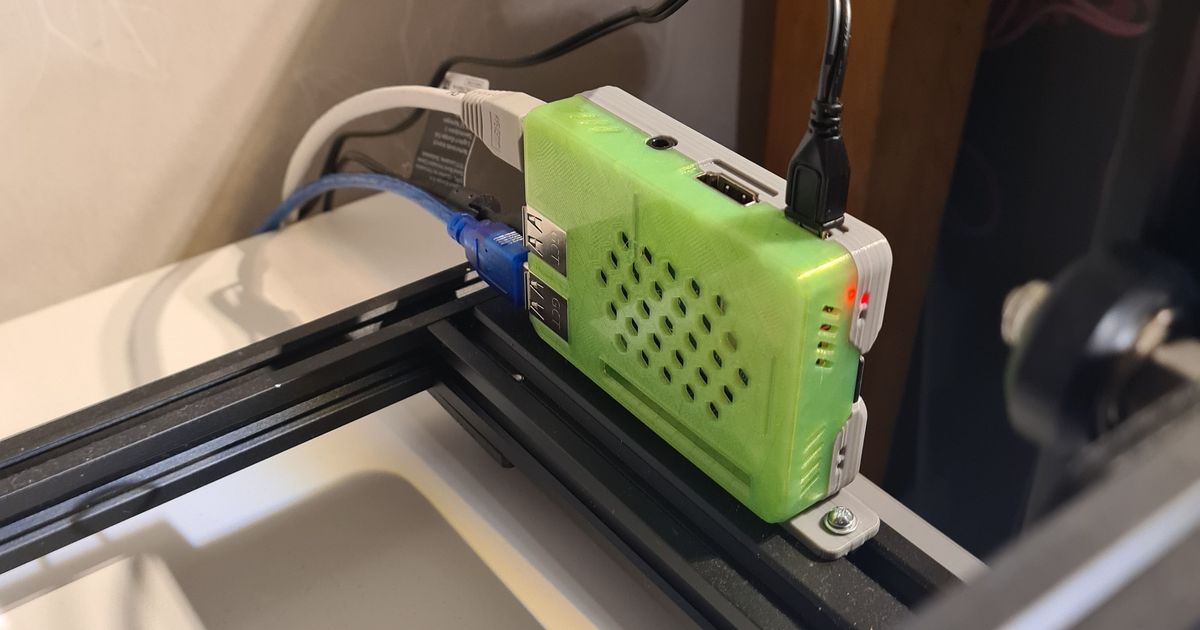 Snap fit Raspberry Pi 3 Model B+ case with Mounting Ears by broblok ...