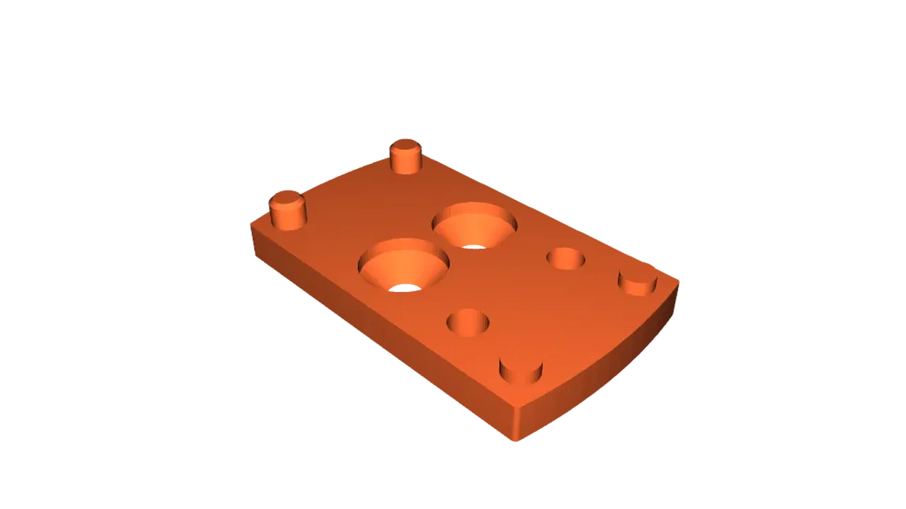 Kel-Tec P17 Optic Mounting Plate by 3DGearSupply | Download free STL ...