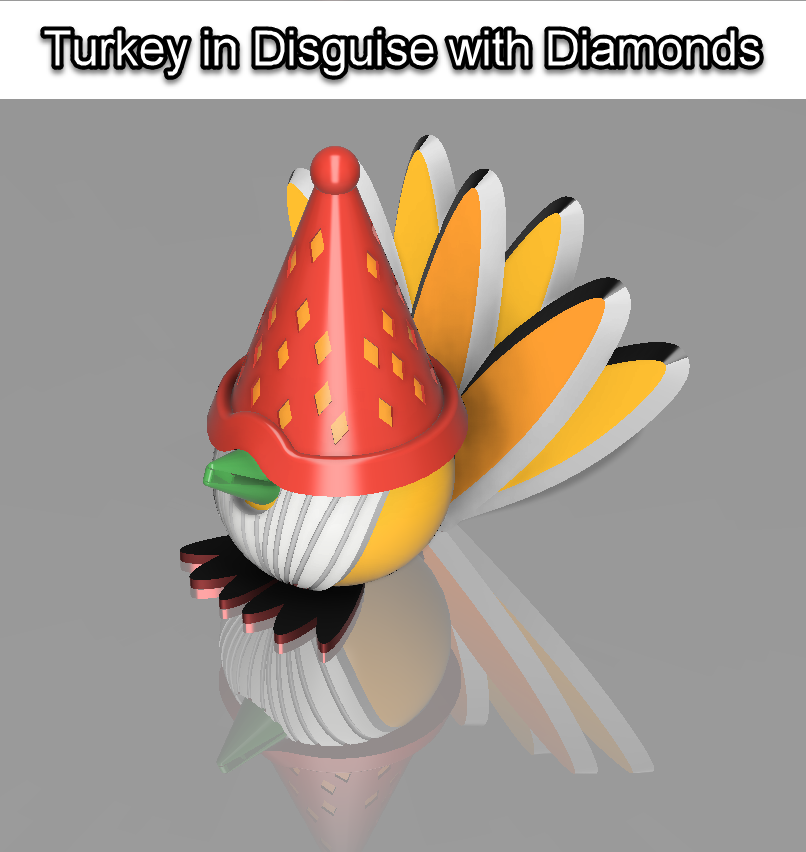 Turkey in Gnome Disguise by Ed Johnson | Download free STL model ...