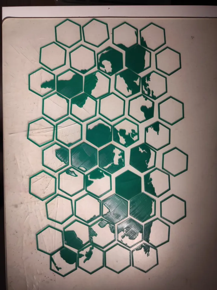 Hexagon World Map by EmayhewC | Download free STL model | Printables.com