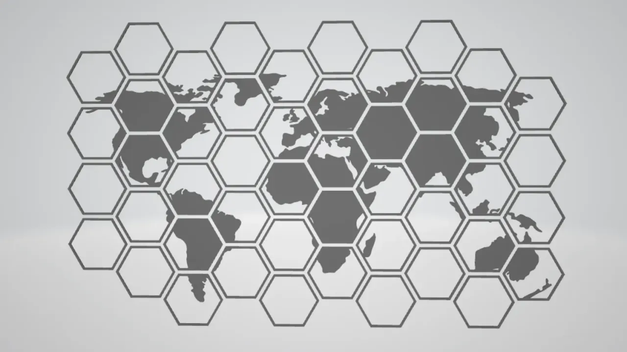Hexagon World Map by EmayhewC | Download free STL model | Printables.com