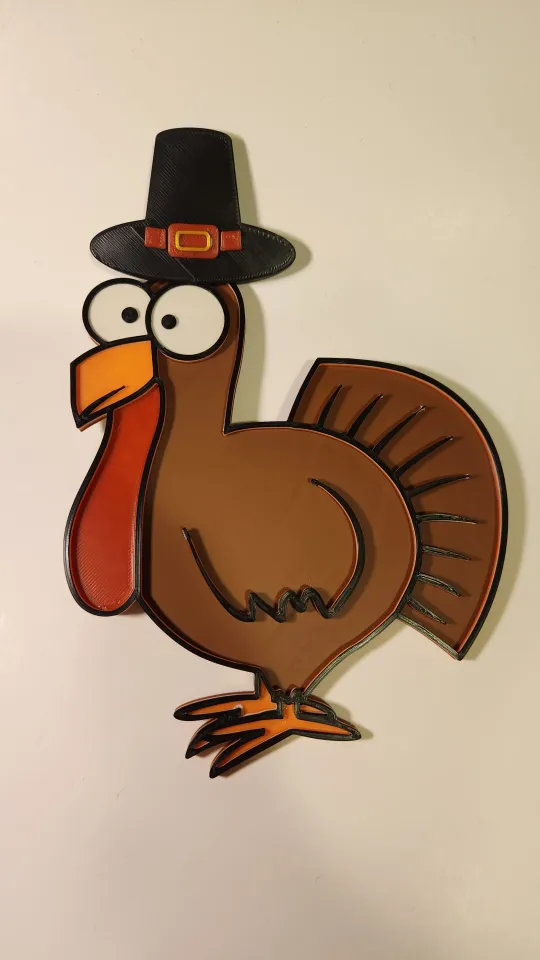 Thanksgiving Turkey with Pilgrim Hat Multi-color by Kyle | Download ...