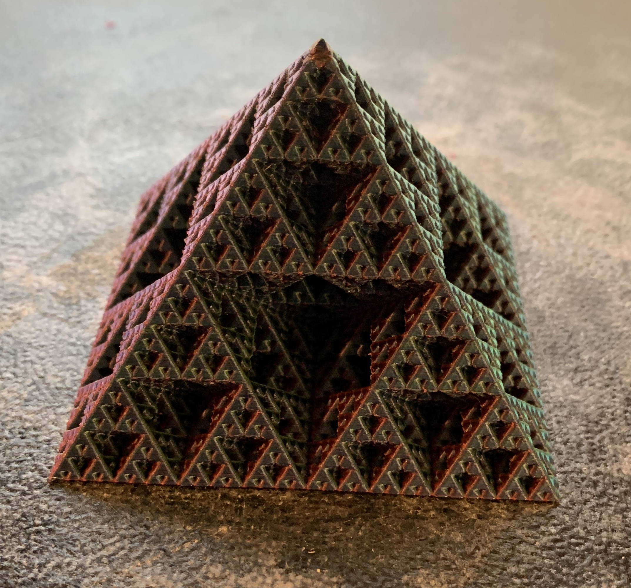 Smaller version of Spiral Vase Mode Sierpinski Pyramid by Matt McGinnis | Download free STL ...