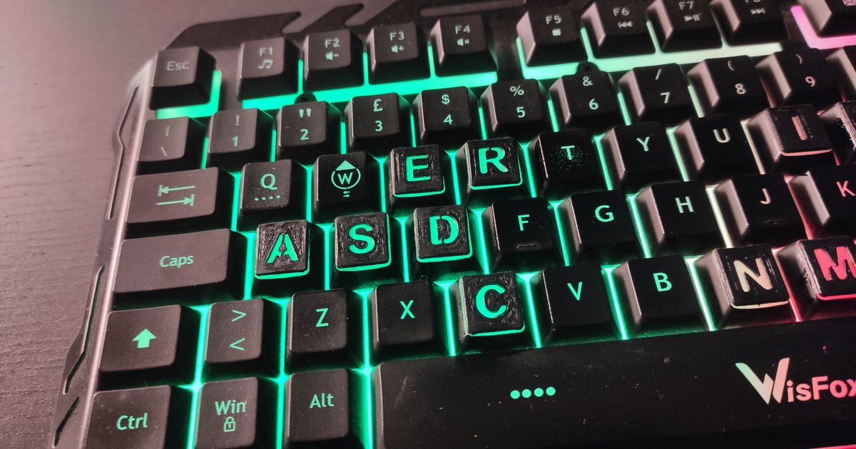 keyboard Keycaps replacement cover by Fustopeloso | Download free STL ...