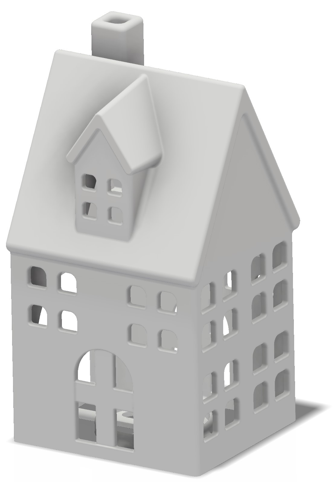 Middle house with tea light holder by hinand | Download free STL model ...