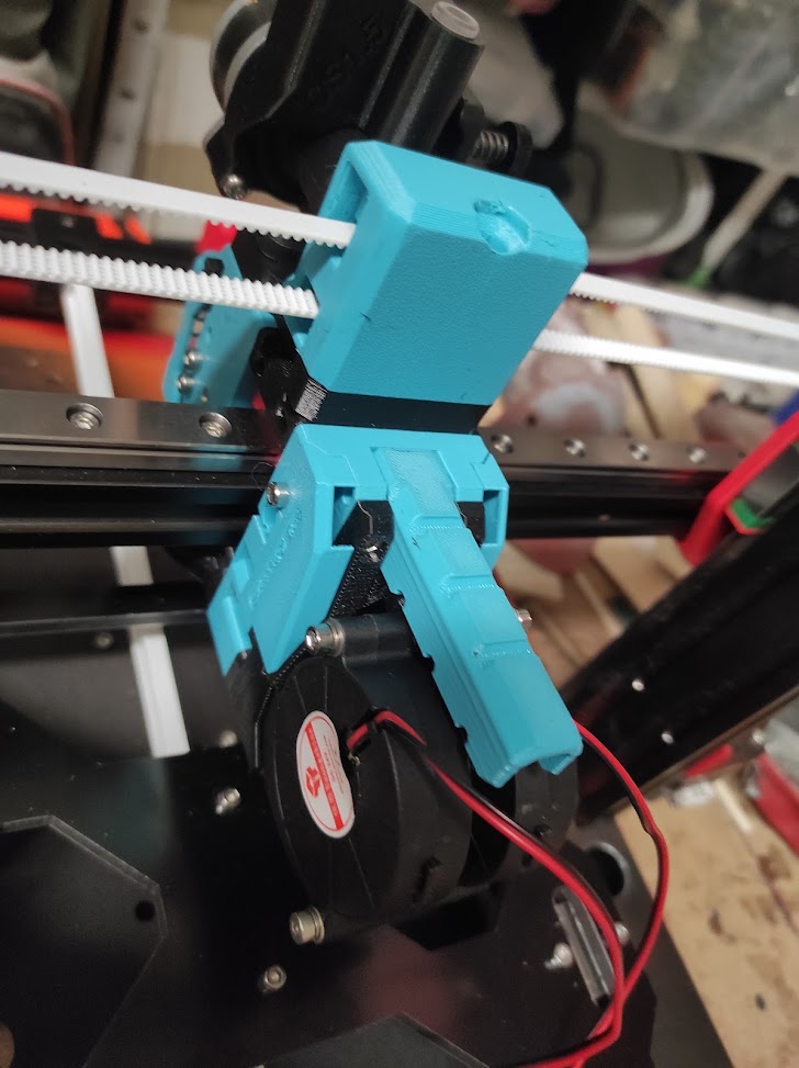 Orbiter extruder rotated 180 degrees on EVA 3 short base with cable ...