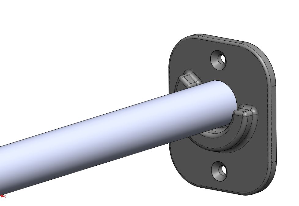 Clothes Rod Rail Holder by Haniel | Download free STL model ...