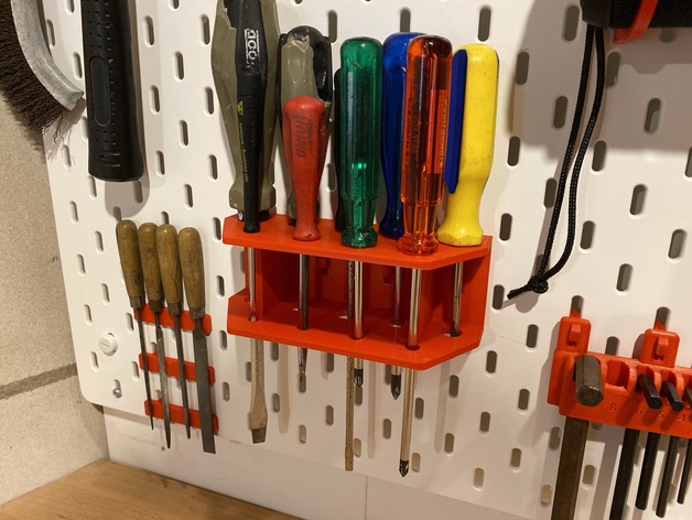 IKEA Skadis screwdriver holder (9pcs) by Björn | Download free STL model | Printables.com