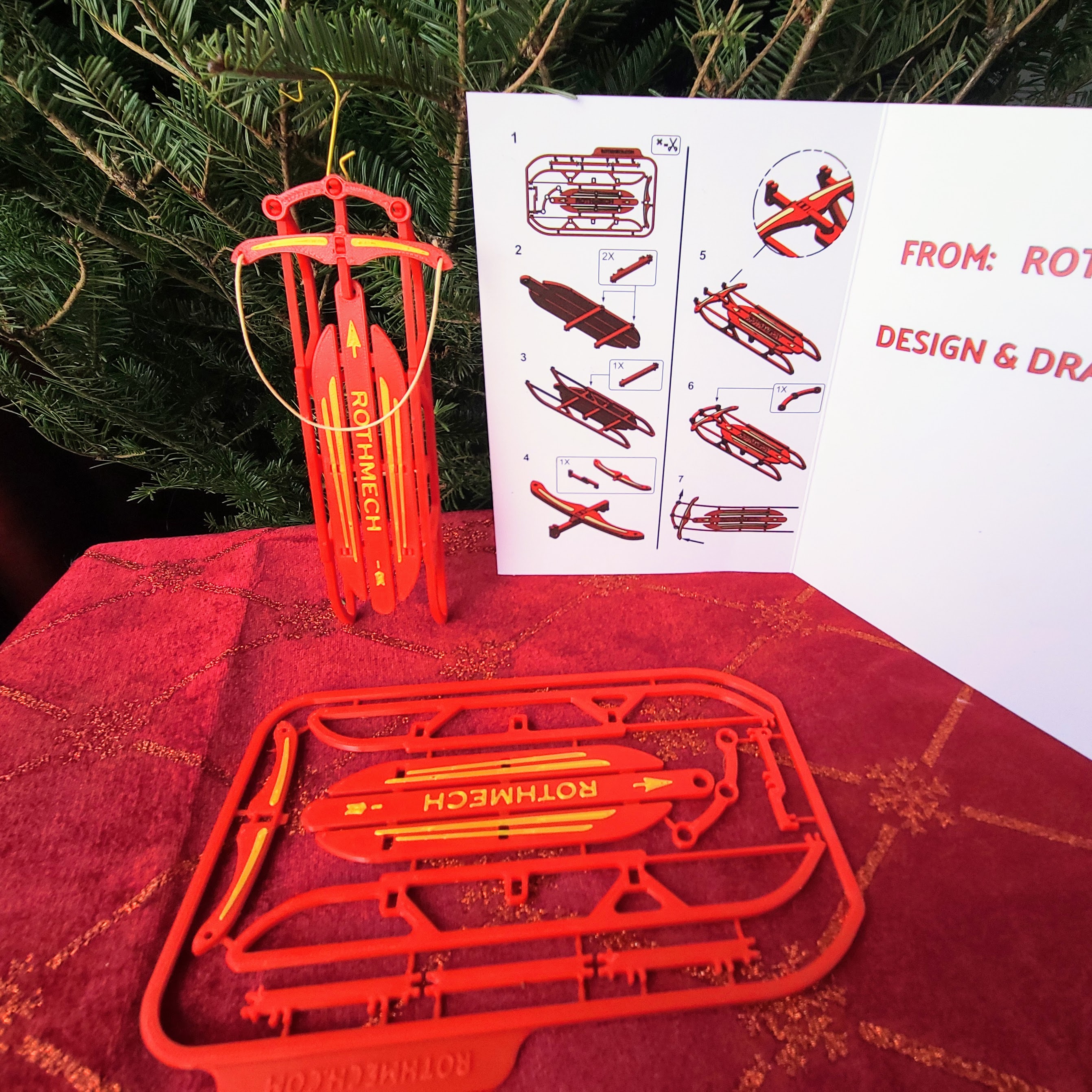 Vintage Sled Kit Card Ornament by Garage_Tinkerer | Download free STL ...