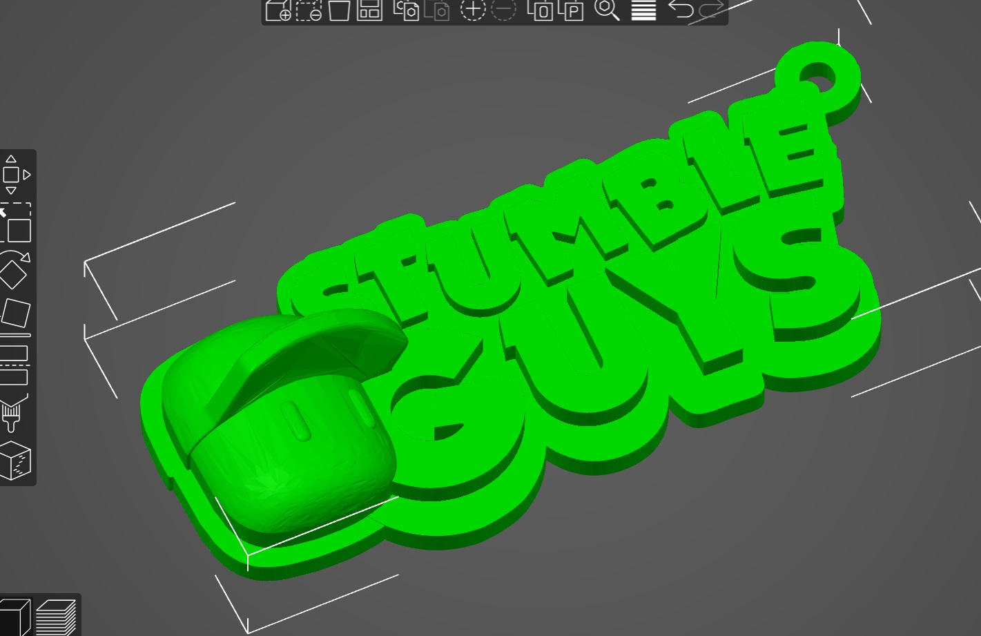 4 colors stumble guys - logo + head keychain by darzar | Download free ...