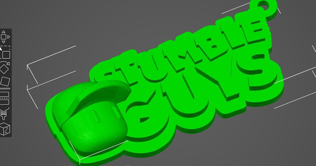 4 colors stumble guys - logo + head keychain by darzar | Download free ...