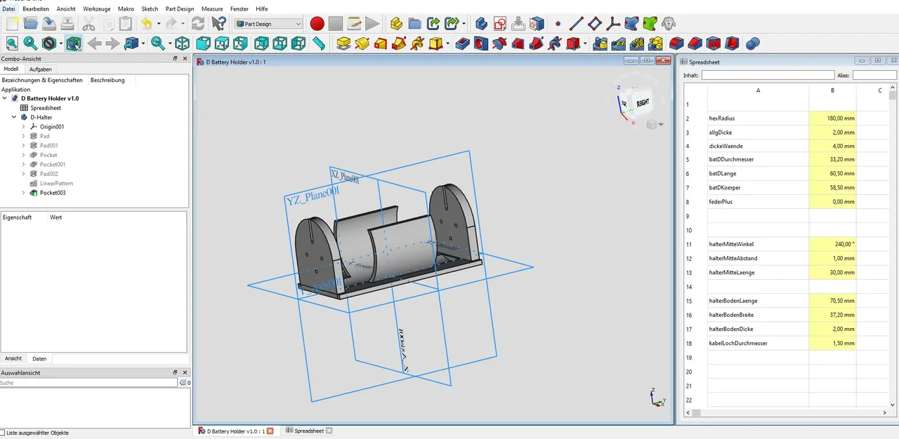 D Battery Holder (LR20/Mono) by laberlaib | Download free STL model ...
