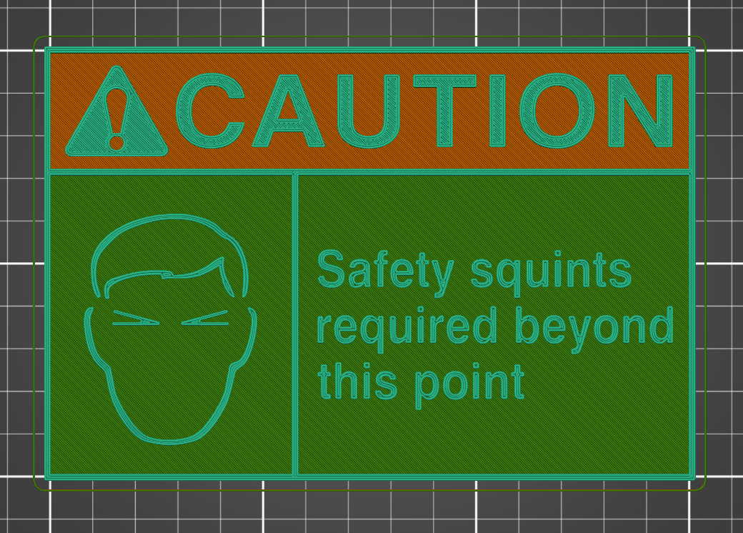 Safety Squints Sign - 3x colours version by saffay | Download free STL ...