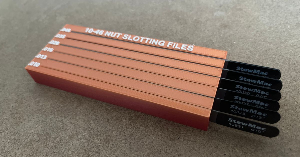 Guitar Nut Slotting File Storage Block by Old Machinist | Download free ...