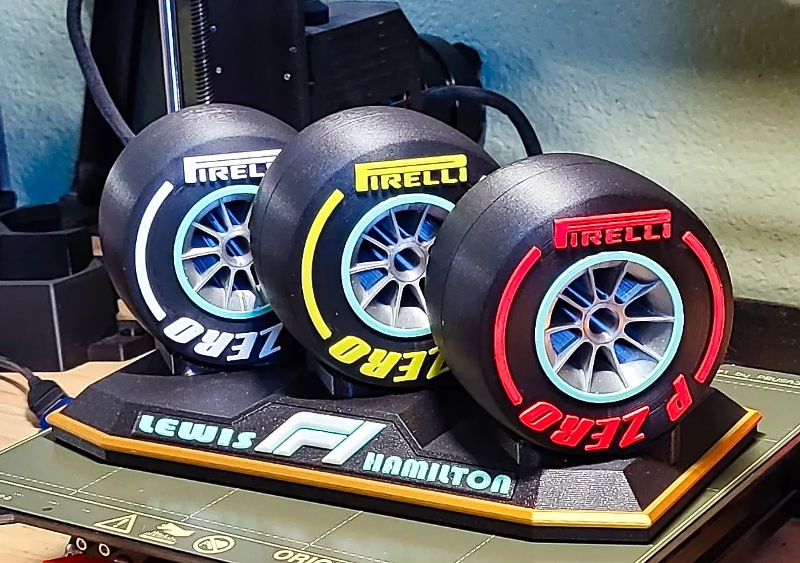 Decorative Art - Formula 1 Tire Set Stand - 3D Printed for sale in ...