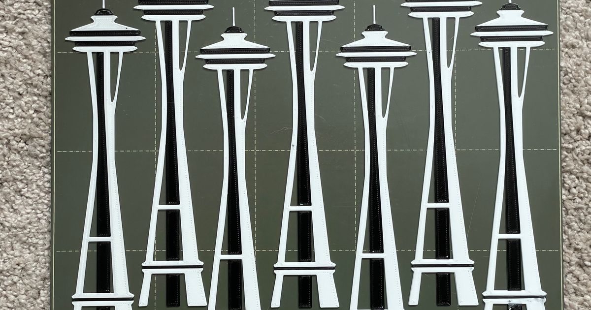 Space Needle Bookmark by Krampster | Download free STL model ...