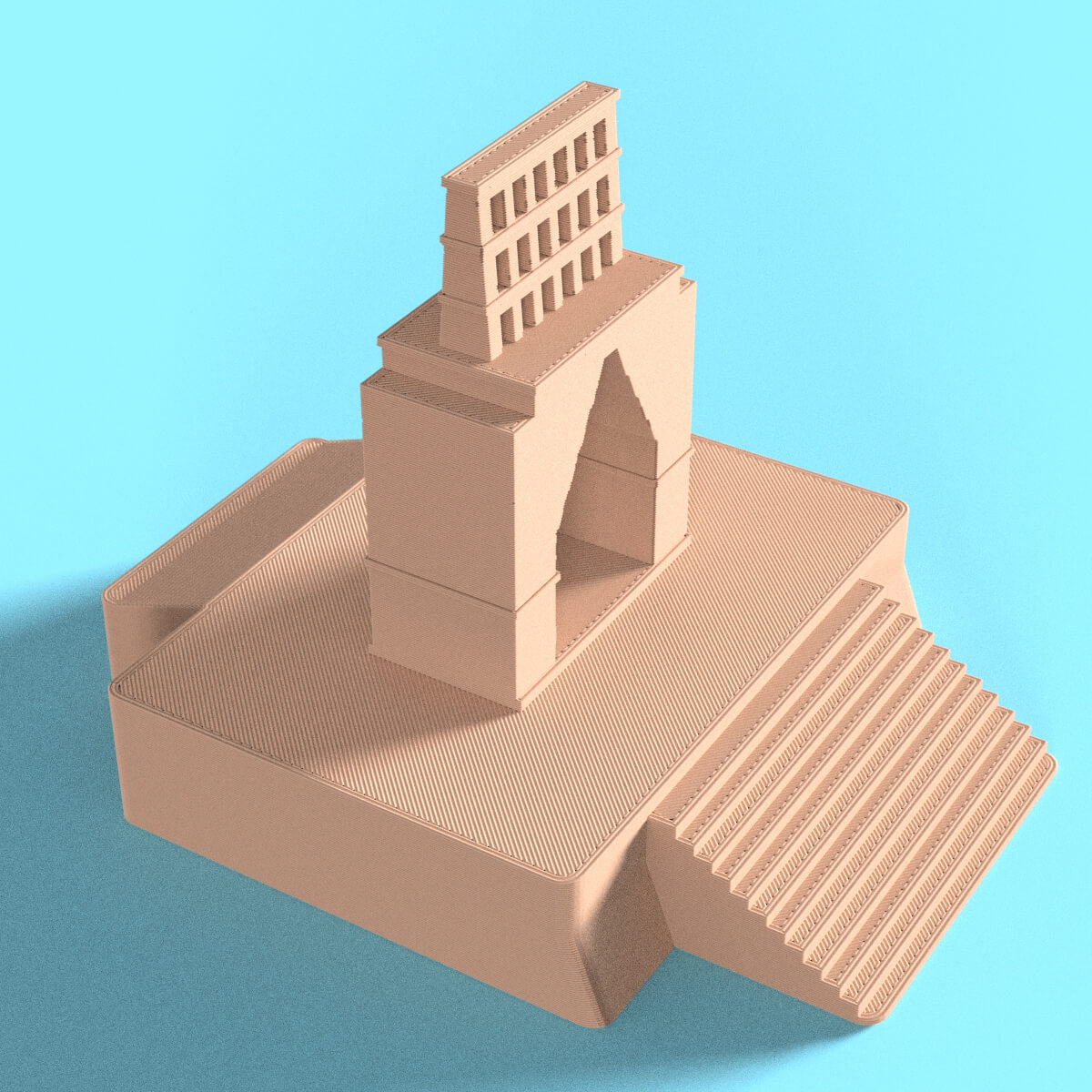 Arch of Kabah - Yucatan , Mexico by MiniWorld3D | Download free STL ...