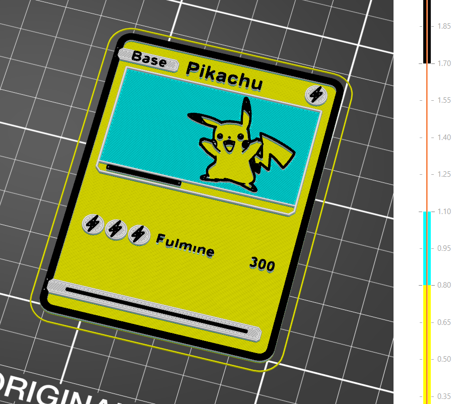 Pokemon Card - Pikachu (Italian) - 3D Printed - Manual Colour Change ...