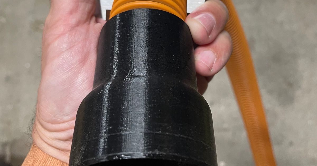 2.5" shop vac (male) to 1.625" (1⅝") threaded hose fitting by ...