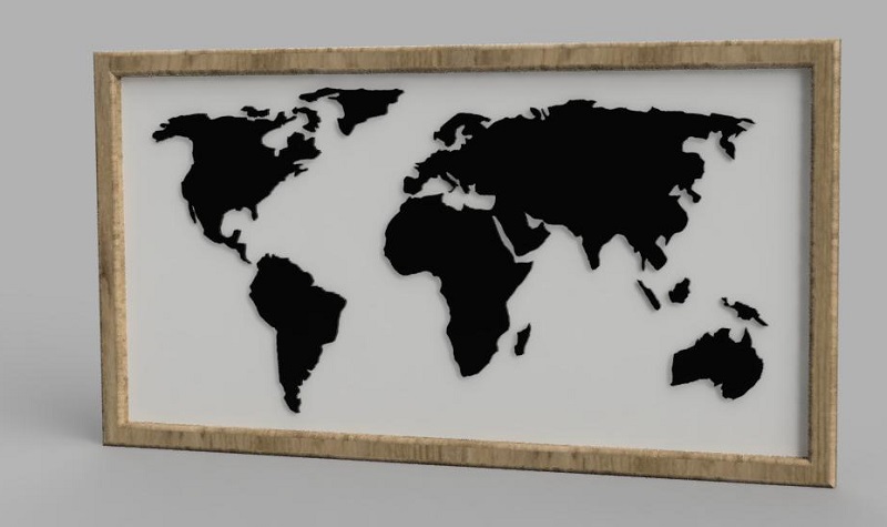 Simplified World Map by achwarumnicht | Download free STL model ...