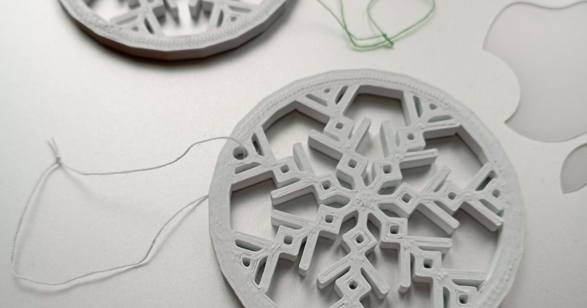 Christmas Snowflake decoration by Wakahiru_me | Download free STL model ...