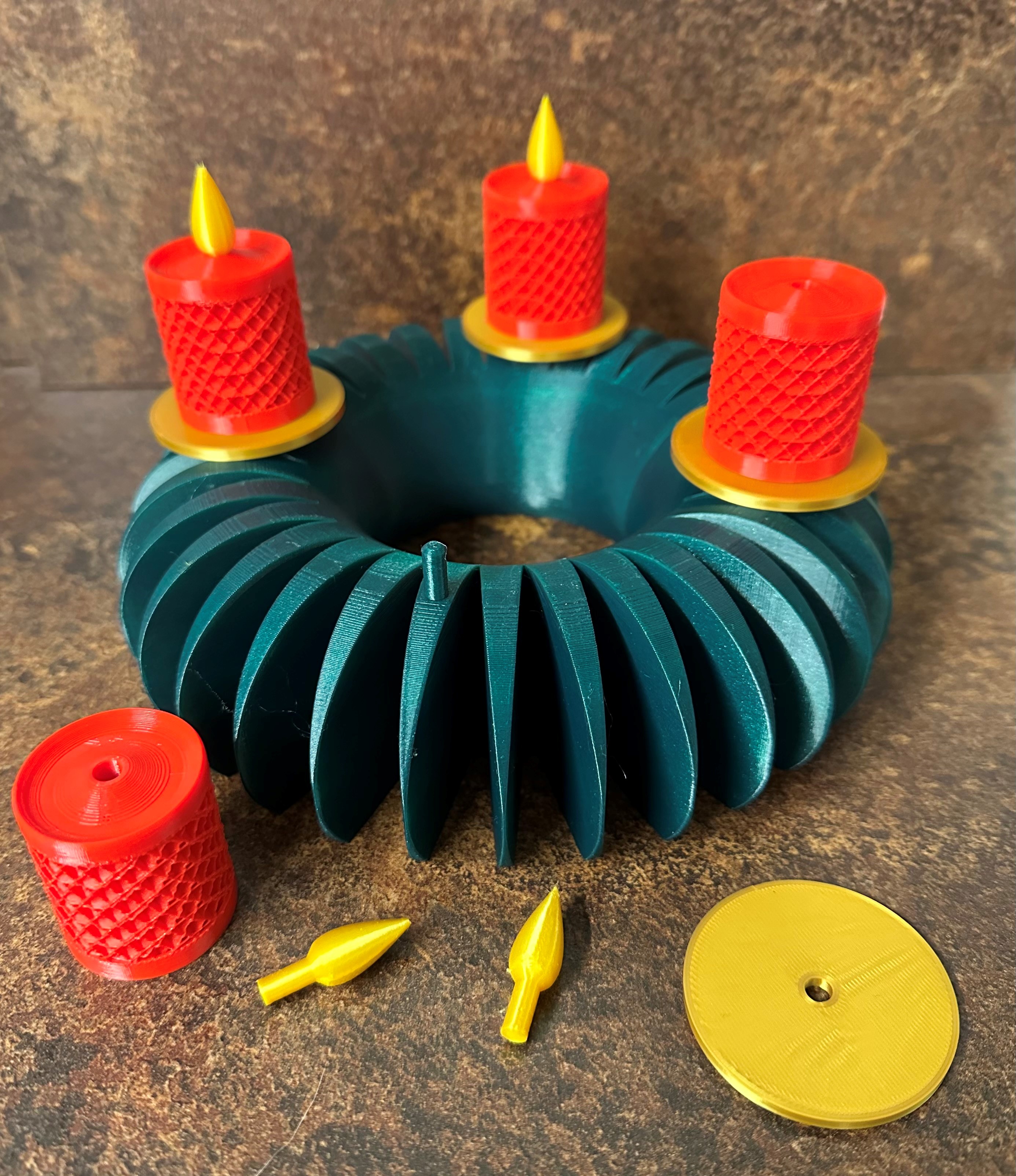 Advent wreath - Advendskranz by AA | Download free STL model ...