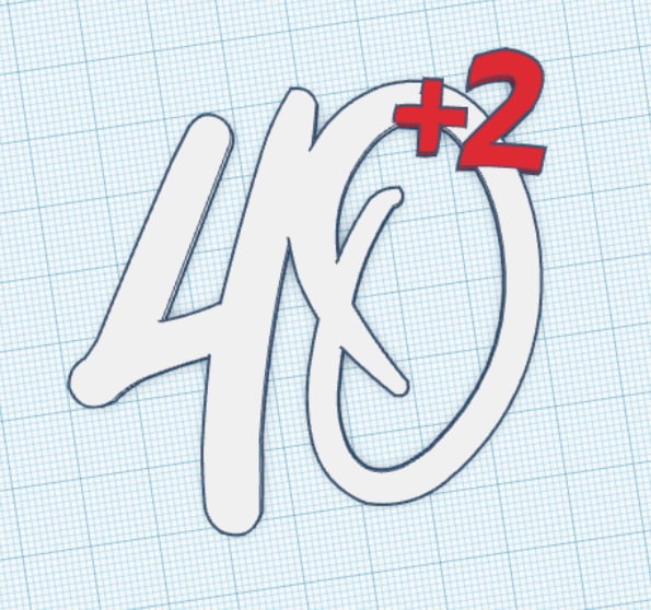 40+2 topper torta by LorenzoPrusa | Download free STL model | Printables.com