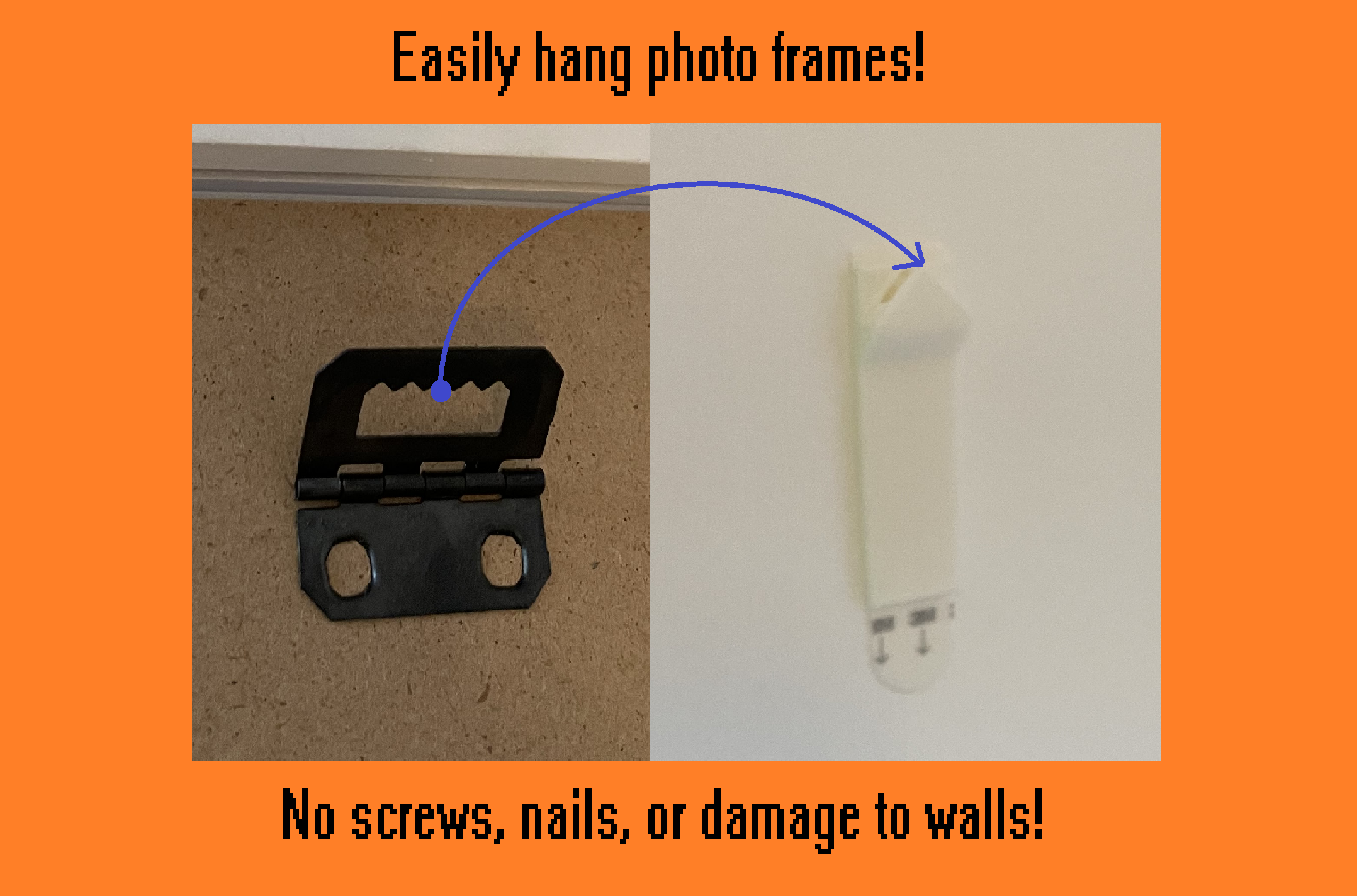 Picture Hanger for Command Strips by Zack | Download free STL model ...