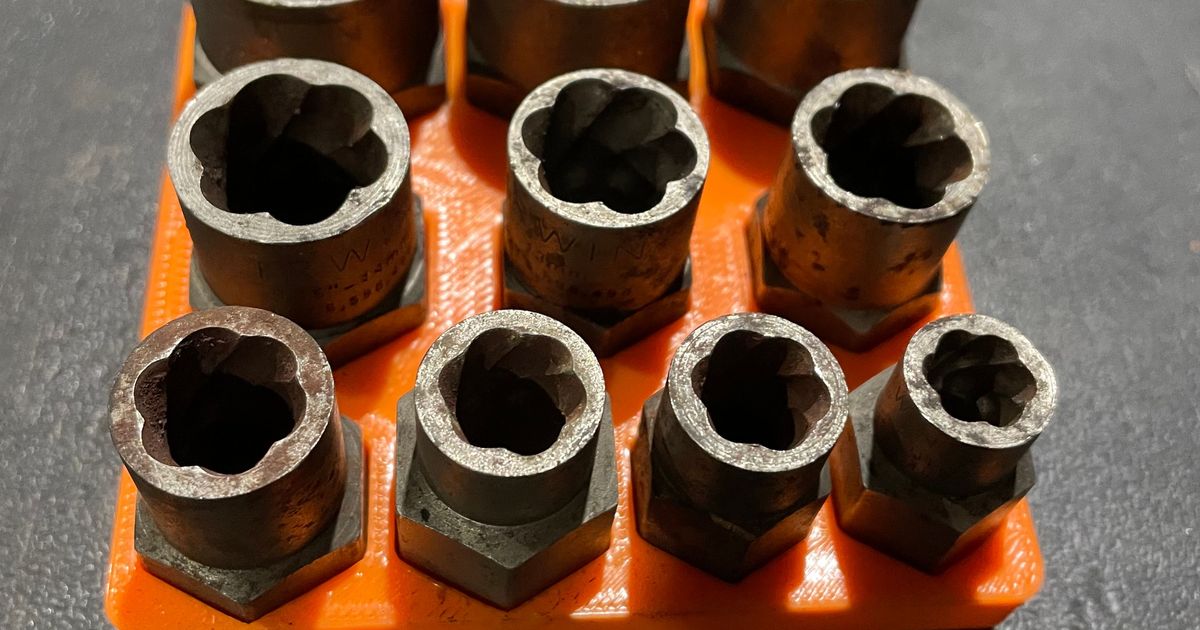 gridfinity tray for IRWIN bolt extractor socket set by legsmell ...