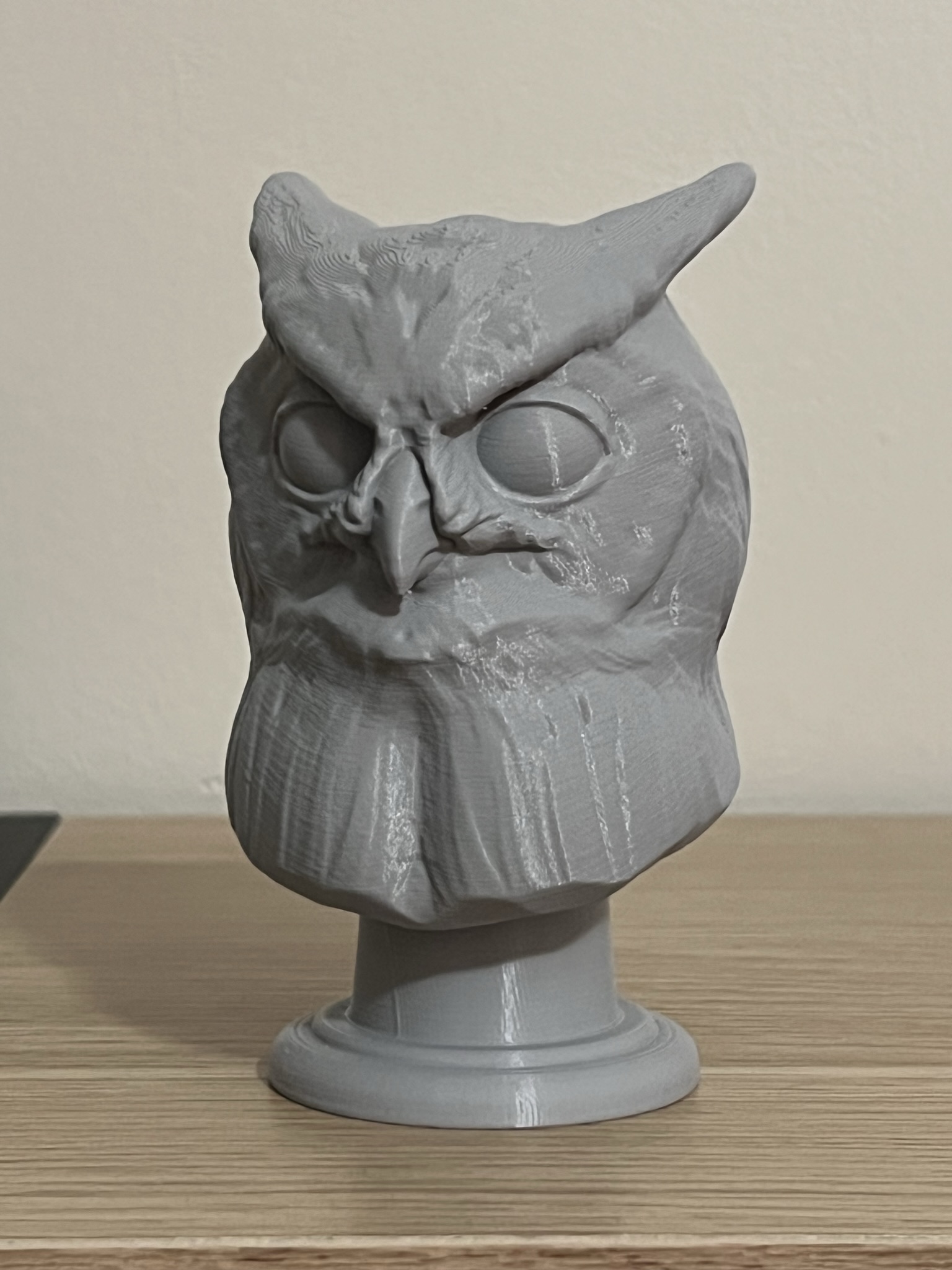 Great Horned Owl Bust by quentinsteinke | Download free STL model ...