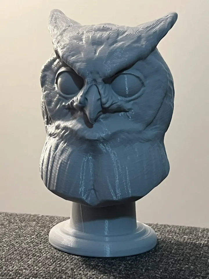 Great Horned Owl Bust by quentinsteinke | Download free STL model ...