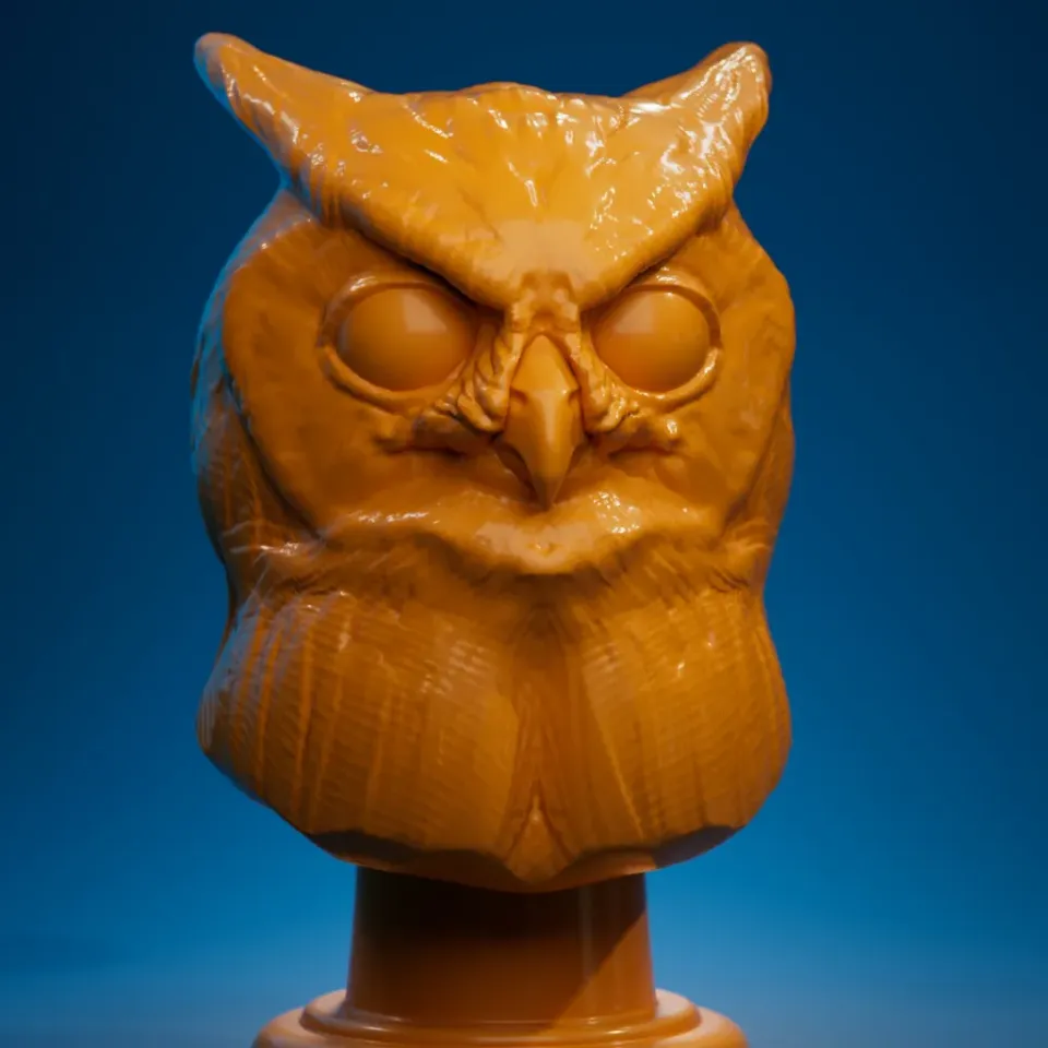 Great Horned Owl Bust by quentinsteinke | Download free STL model ...