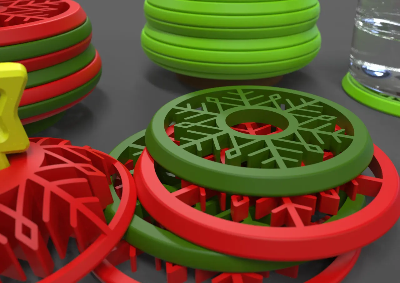 Christmas Tree Coaster by Monster Made | Download free STL model ...