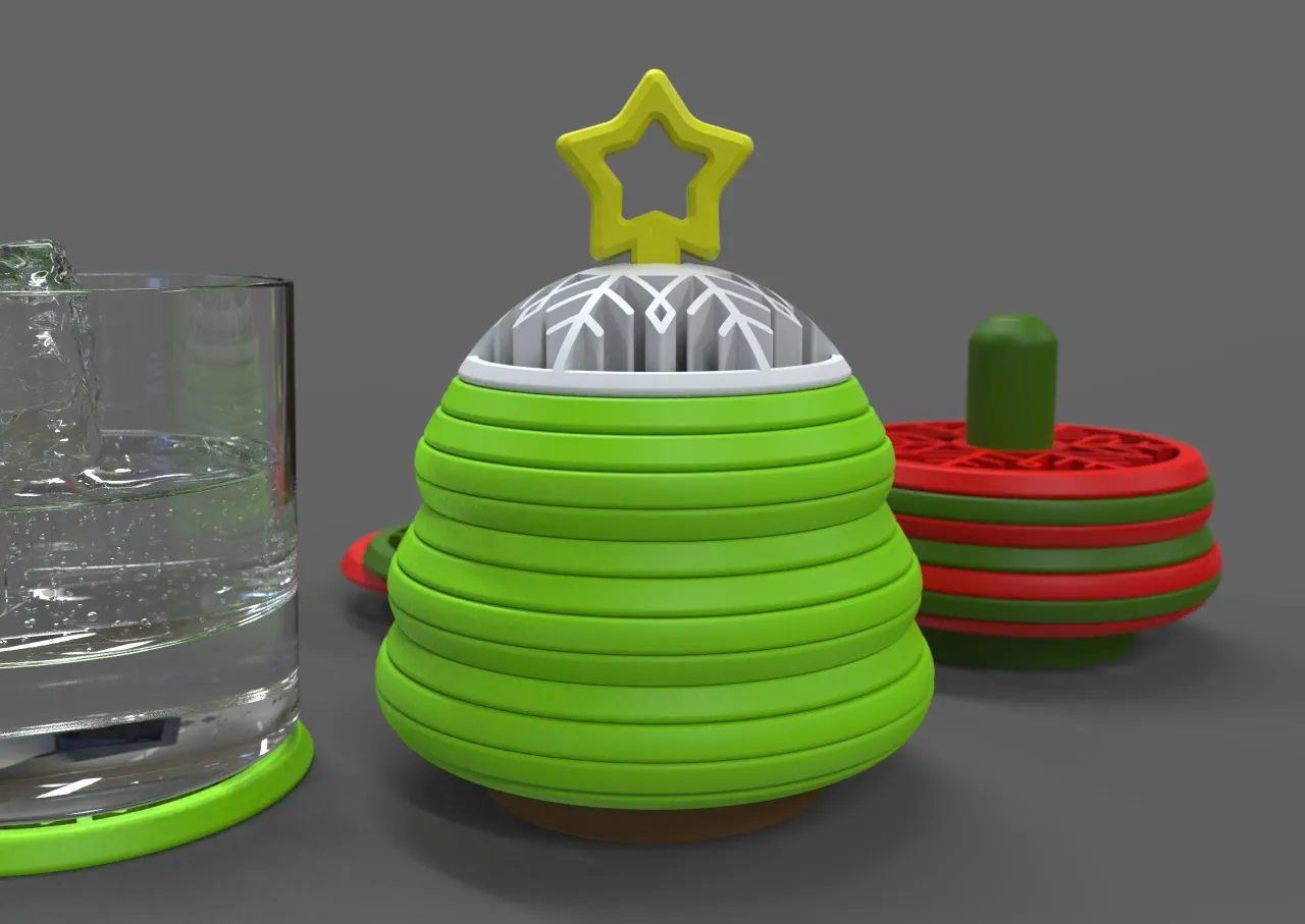 Christmas Tree Coaster by Monster Made | Download free STL model ...