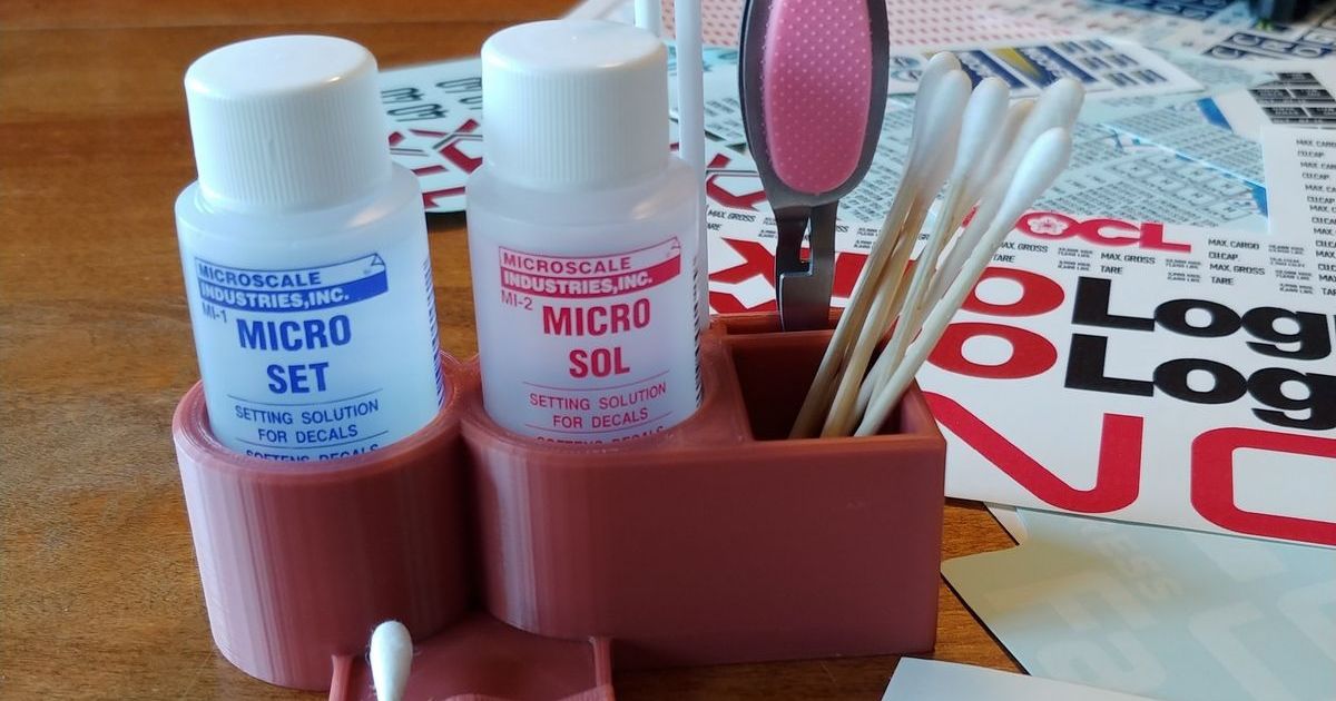 Decal bottle and tool holder/organizer - Microscale setting solutions ...